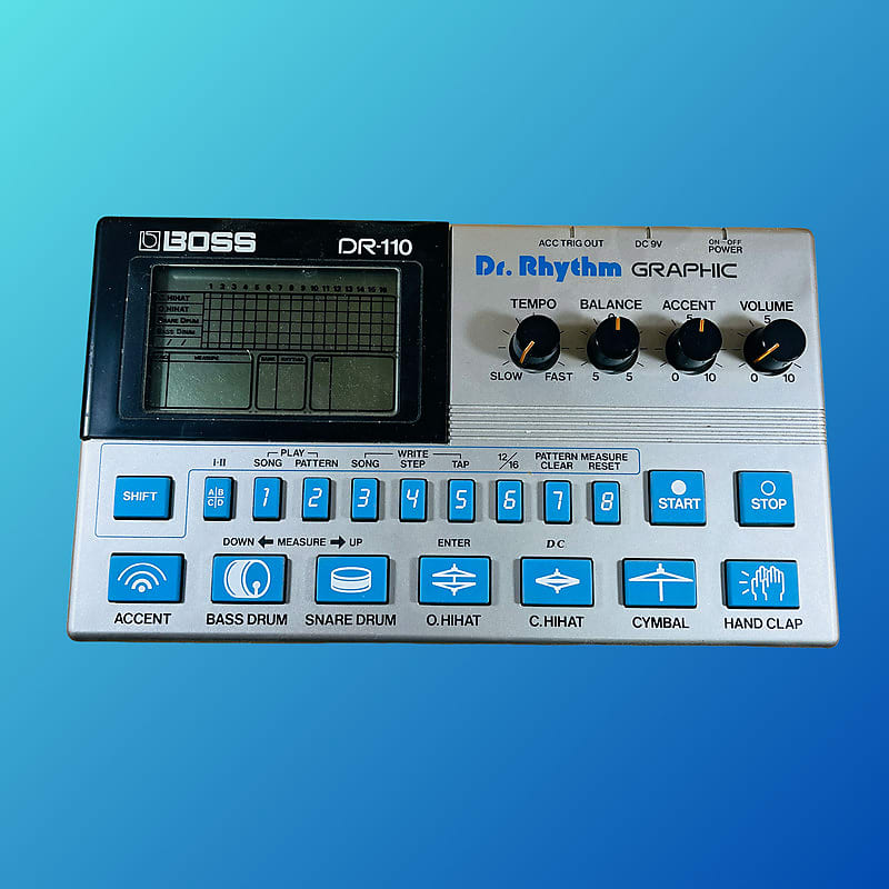 Boss DR-110 Dr. Rhythm Graphic Drum Machine - Bucket List Guitars